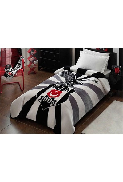 Beşiktaş Kartal Tek Kişilik Polyester Battaniye Desenli Beşiktaş Kartal Tek Kişilik Polyester Battaniye Desenli
