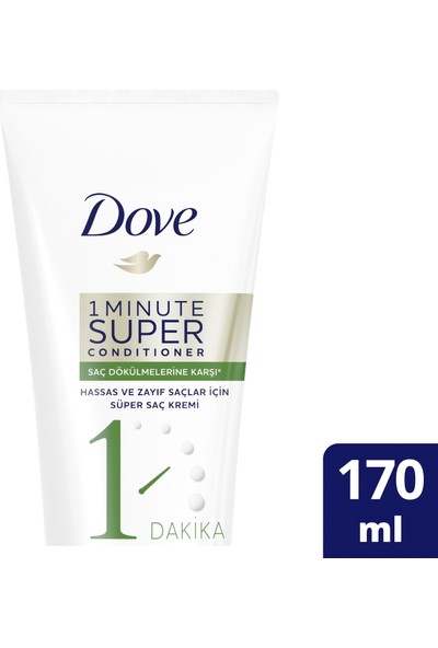 Dove 1M Saç Dökülmesine Karşı Süper Saç Kremi 170 ML Dove 1M Saç Dökülmesine Karşı Süper Saç Kremi 170 ML