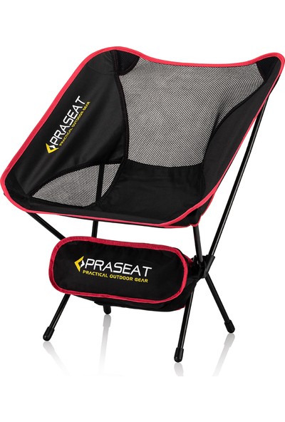 Praseat Kamp Sandalyesi Pratik Çantalı Plaj Sandalyesi Kırmızı Praseat Kamp Sandalyesi Pratik Çantalı Plaj Sandalyesi Kırmızı