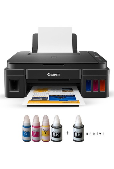 Canon Uyumlu Photoink Mürekkepli Pİxma G2411 Yazıcı Ve Bitmeyen Kartuş Sistemi Canon Uyumlu Photoink Mürekkepli Pİxma G2411 Yazıcı Ve Bitmeyen Kartuş Sistemi