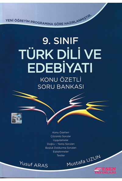 Esen Yayınları 9. Sınıf Türk Dili ve Edebiyatı Konu Özetli Soru Bankası - Mustafa Uzun Yusuf Aras