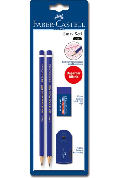 Faber-Castell Sınav Seti ( Kalem + Silgi + Kalemtraş ) Faber-Castell Sınav Seti ( Kalem + Silgi + Kalemtraş )