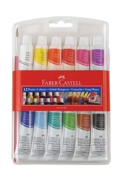 Faber-Castell Tüp Guaj Boya 12ml 12 Renk Faber-Castell Tüp Guaj Boya 12ml 12 Renk