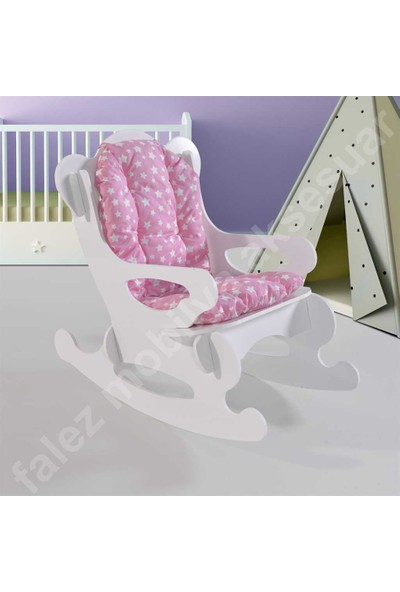 Falez Mobilya Aksesuar Sallanan Çocuk Sandalyesi Koltuk Pembe Yıldızlı Minder Falez Mobilya Aksesuar Sallanan Çocuk Sandalyesi Koltuk Pembe Yıldızlı Minder
