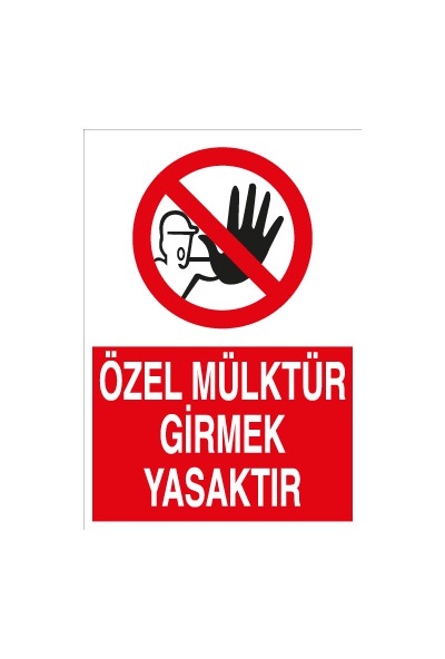 Canis Etiket Özel Mülktür Girmek Yasaktır Alüminyum