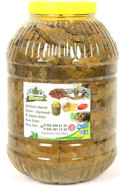 Etkamar Salamura Üzüm Yaprağı 5 lt’lik Pet-Net: 3000 gr