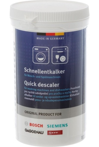 Siemens Çamaşır ve Bulaşık Makineleri İçin Kireç Çözücüsü 2 x 250 gr Siemens Çamaşır ve Bulaşık Makineleri İçin Kireç Çözücüsü 2 x 250 gr