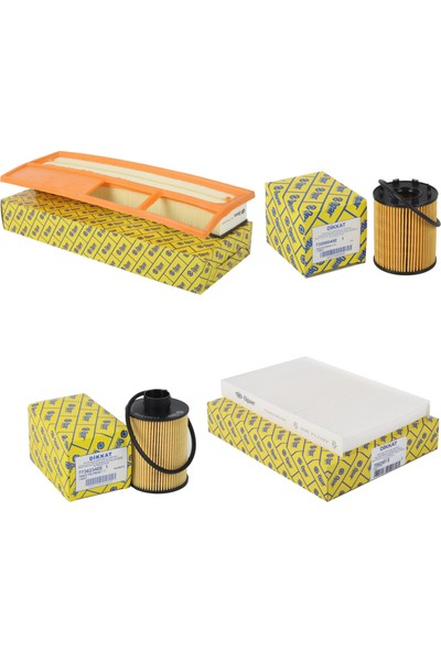 Otofiltreci Fiat Palio 1.3 Multijet Euro 4 Oto Filtre Bakım Seti ( Hava Filtresi - Yağ Filtresi - Yakıt Filtresi - Polen Filtresi )