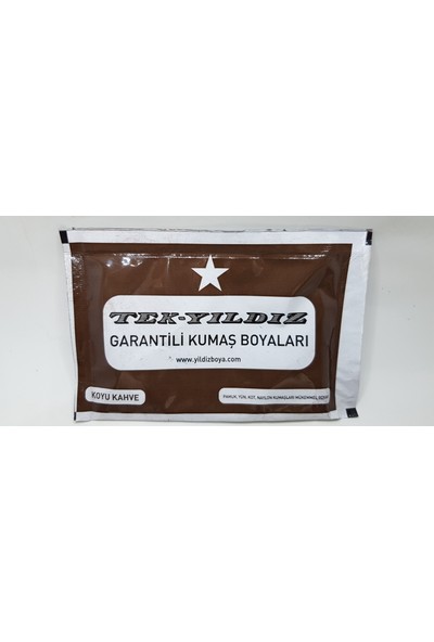 Tek - Yıldız Kumaş Boyası Koyu Kahverengi Renk