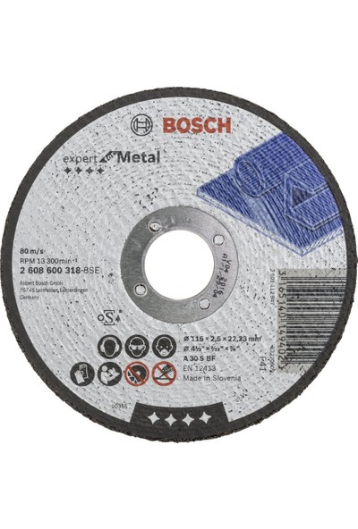 Bosch 115*2,5 Expert For Metal Kesme Taşı - Flex Taşı 10 Adet