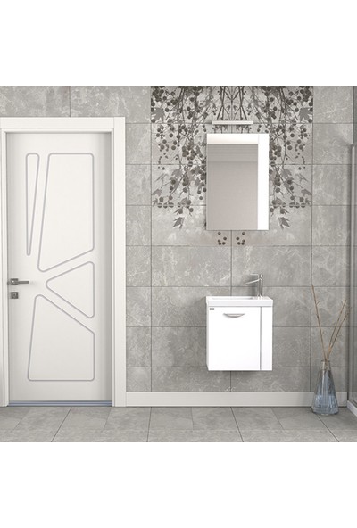 Biani Fix Minila 45 cm Parlak Beyaz Banyo Dolabı Biani Fix Minila 45 cm Parlak Beyaz Banyo Dolabı