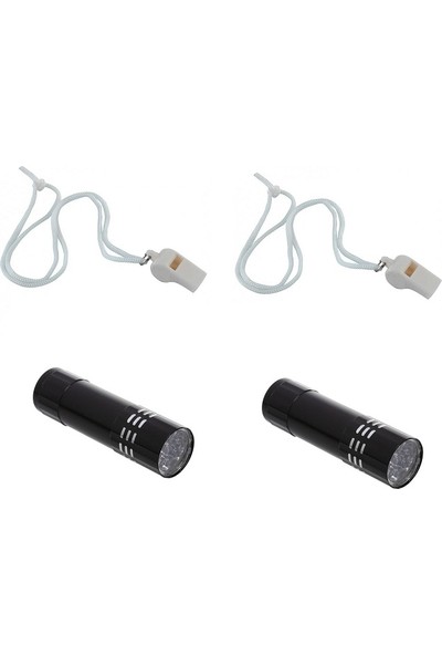 Comtech İpli Düdük ve 9 LED Lamba Deprem Acil Durum Seti 2'li Comtech İpli Düdük ve 9 LED Lamba Deprem Acil Durum Seti 2'li