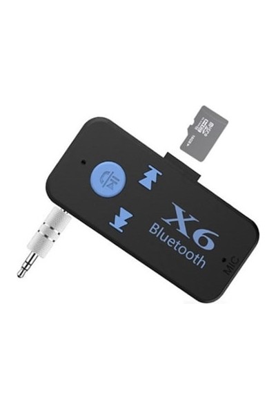 GOMAX X6 Hafıza Kart Girişli Bluetooth Aux Araç Kiti GOMAX X6 Hafıza Kart Girişli Bluetooth Aux Araç Kiti