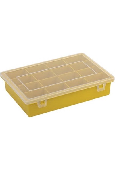 Hipaş Plastik - 16 Bölmeli Kapaklı Organizer Kutu - 616 Hipaş Plastik - 16 Bölmeli Kapaklı Organizer Kutu - 616
