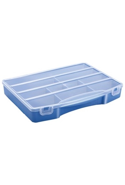 Hipaş Plastik - 10 Bölmeli Kapaklı Organizer Kutu - 609 Hipaş Plastik - 10 Bölmeli Kapaklı Organizer Kutu - 609