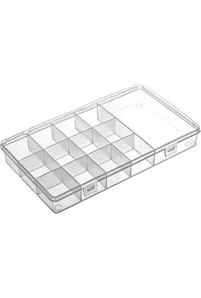 Hipaş Plastik - 13 Bölmeli Kapaklı Organizer Kutu - 613 Hipaş Plastik - 13 Bölmeli Kapaklı Organizer Kutu - 613