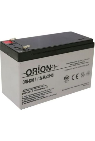 Orion 12V 9 Ah Kuru Bakımsız Akü