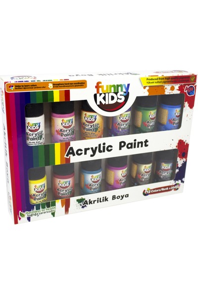 Funny Kids Akrilik Boya Seti 12 x 20 ml Funny Kids Akrilik Boya Seti 12 x 20 ml