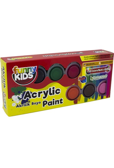 Funny Kids Akrilik Boya Seti 12 x 25 ml Funny Kids Akrilik Boya Seti 12 x 25 ml