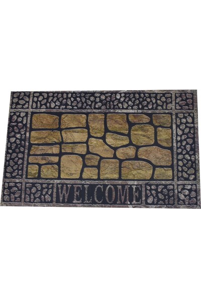 Myfloor Taşlı Welcome Kauçuk Kapı Önü Paspası Myfloor Taşlı Welcome Kauçuk Kapı Önü Paspası