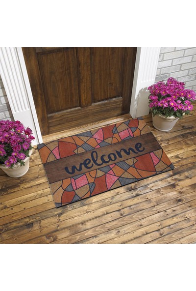 Myfloor Welcome Yazılı Mozaik Desenli Kauçuk Kapı Önü Paspası Myfloor Welcome Yazılı Mozaik Desenli Kauçuk Kapı Önü Paspası