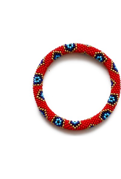 Barbiel Design Dönen Nazar Desenli Kırmızı Bohem Bileklik Barbiel Design Dönen Nazar Desenli Kırmızı Bohem Bileklik