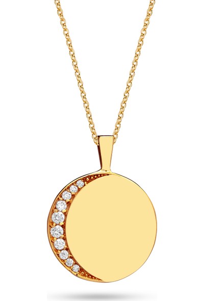 Goldstore 14 Ayar Altın Madalyon Ay Kolye GP43950 Goldstore 14 Ayar Altın Madalyon Ay Kolye GP43950