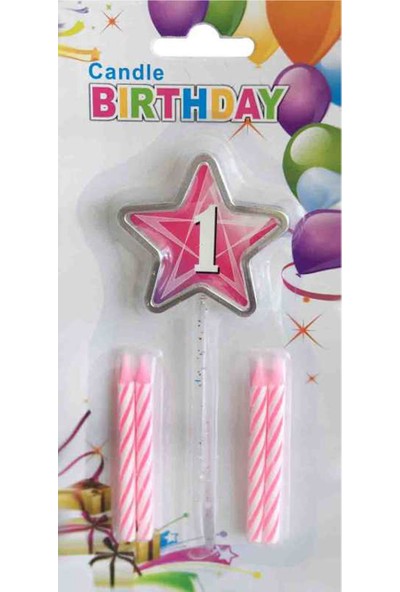Tahtakale Toptancısı Doğum Günü Mumu 1 Yaş Için Mum Yıldızlı 5 Li Set Pembe Tahtakale Toptancısı Doğum Günü Mumu 1 Yaş Için Mum Yıldızlı 5 Li Set Pembe