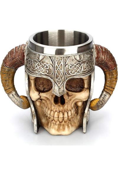 Tekin Hediyelik Ortaçağ Viking Savaşçı Kafatası Kupa Bardak Tekin Hediyelik Ortaçağ Viking Savaşçı Kafatası Kupa Bardak