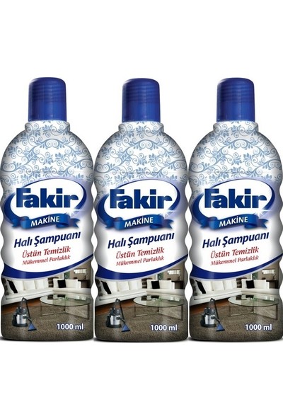 Fakir Halı Şampuanı Makinede Yıkama 1000 ml 3'lü Fakir Halı Şampuanı Makinede Yıkama 1000 ml 3'lü