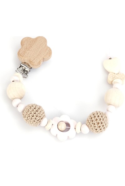 Sahi Aksesuar Isimsiz Emzik Zinciri Ahşap Pembe