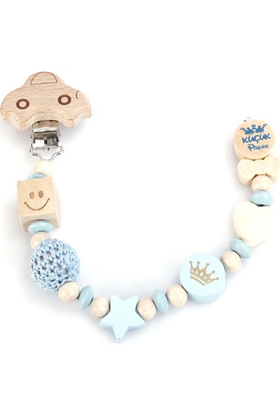 Sahi Aksesuar Isimsiz Emzik Zinciri Ahşap Mavi Sahi Aksesuar Isimsiz Emzik Zinciri Ahşap Mavi