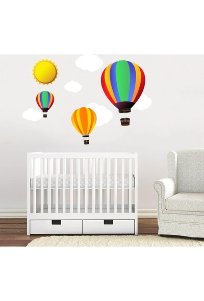 Tilki Dünyası Uçan Balon Bulut ve Güneş Bebek ve Çocuk Odası Duvar Sticker Tilki Dünyası Uçan Balon Bulut ve Güneş Bebek ve Çocuk Odası Duvar Sticker