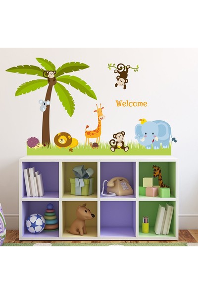 Tilki Dünyası Çocuk ve Bebek Odası Sevimli Hayvanlar Duvar Sticker Seti