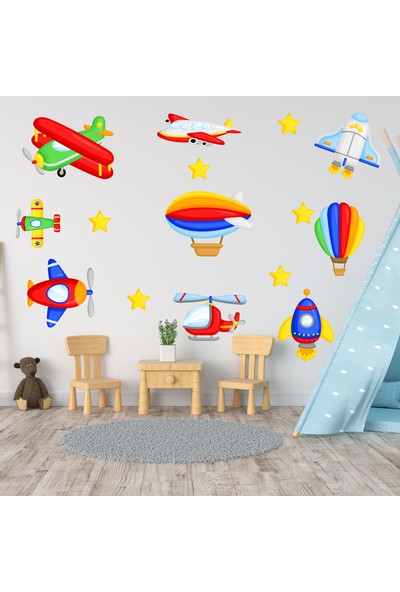 Tilki Dünyası Hava Aracları Balon Roketler Helikopter Uçaklar