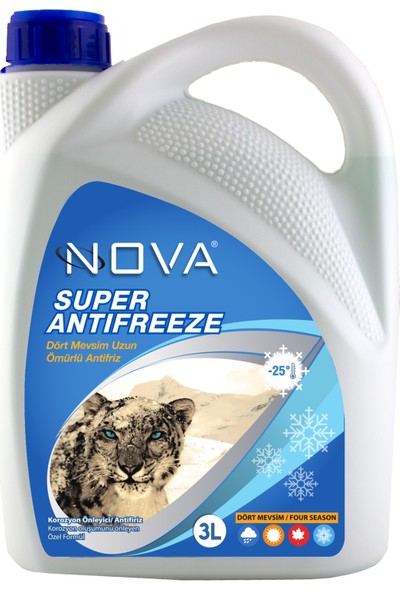 Nova Ultra -25 Derece 3 Lt Yeşil Antifriz Nova Ultra -25 Derece 3 Lt Yeşil Antifriz