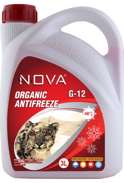 Nova -56 Derece Organik Kırmızı Antifriz 3 Lt Nova -56 Derece Organik Kırmızı Antifriz 3 Lt