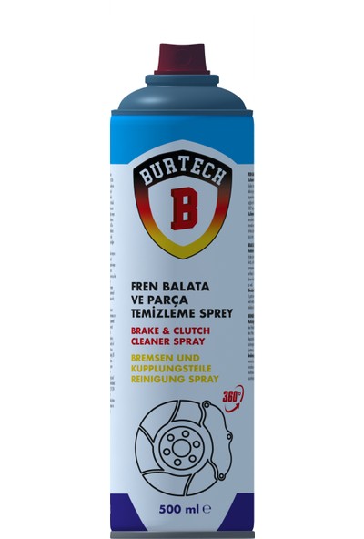 Burtech Fren Balata ve Parça Temizleyici Sprey 500 ml Burtech Fren Balata ve Parça Temizleyici Sprey 500 ml