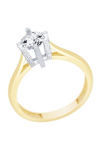 Diamond Line-Gülaylar 14 Ayar Tektaş Yüzük