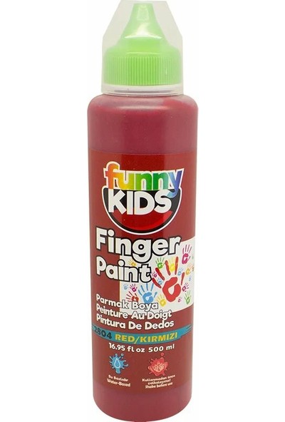 Funny Kids Parmak Boyası 500 ml - 2804 Kırmızı Funny Kids Parmak Boyası 500 ml - 2804 Kırmızı
