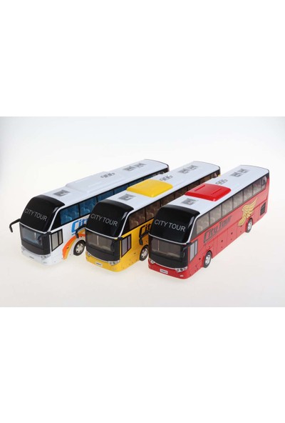 Vardem 1/32 Ölçek Sesli ve Işıklı Metal Çek Bırak Oyuncak Otobüs 4'lü Set Vardem 1/32 Ölçek Sesli ve Işıklı Metal Çek Bırak Oyuncak Otobüs 4'lü Set