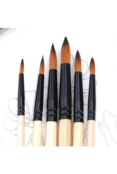 Rich Stroke Yuvarlak Uçlu Fırça Seti 6'lı Rich Stroke Yuvarlak Uçlu Fırça Seti 6'lı