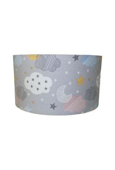 İnka Gri Kırkyama Kumaş Çocuk Odası Bebek Odası Aydınlatma