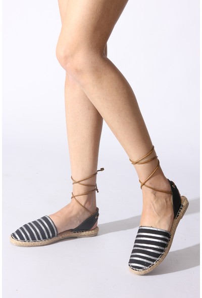 Rovigo Plus Siyah Varak Kadın Sandalet