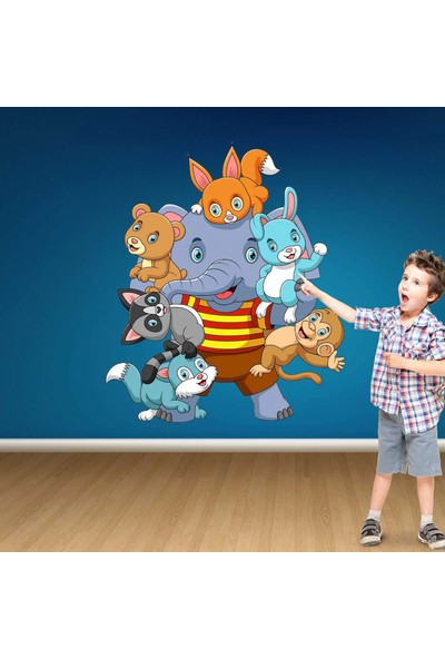 Kt Decoration Sevimli Hayvan Dostlar Çocuk Odası Duvar Sticker Kt Decoration Sevimli Hayvan Dostlar Çocuk Odası Duvar Sticker