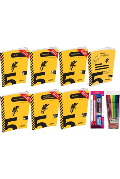 Hız Yayınları 5. Sınıf 7'li Soru Bankası Seti T-M-F-S-D-İ-P