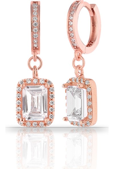 Azuris 925 Ayar Gümüş Baget Küpe