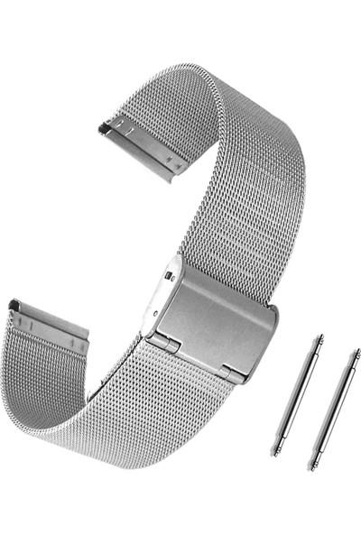 Chrono Metalik Gri Gümüş Renk Hasır Çelik Saat Kordonu 20Mm Chrono Metalik Gri Gümüş Renk Hasır Çelik Saat Kordonu 20Mm