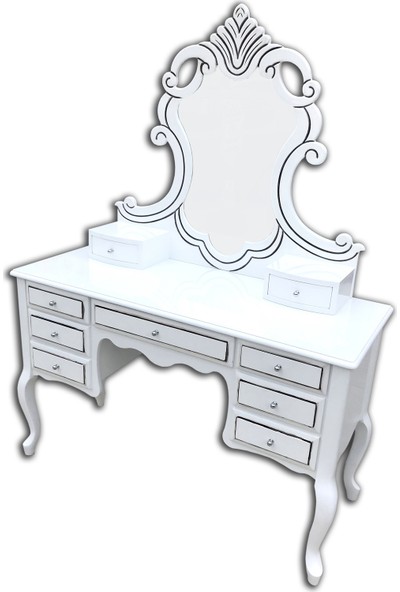 Bengi Makyaj MasaısıLükens ayaklı Aynalı Ahşap Gürgen