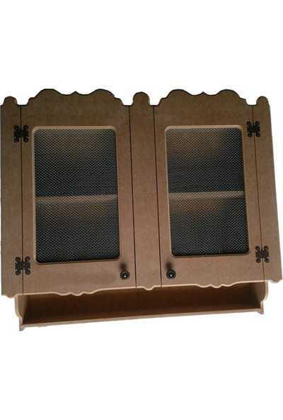 Hobi Ahşap İki Kapak Telli Dolap Hobi Ahşap İki Kapak Telli Dolap